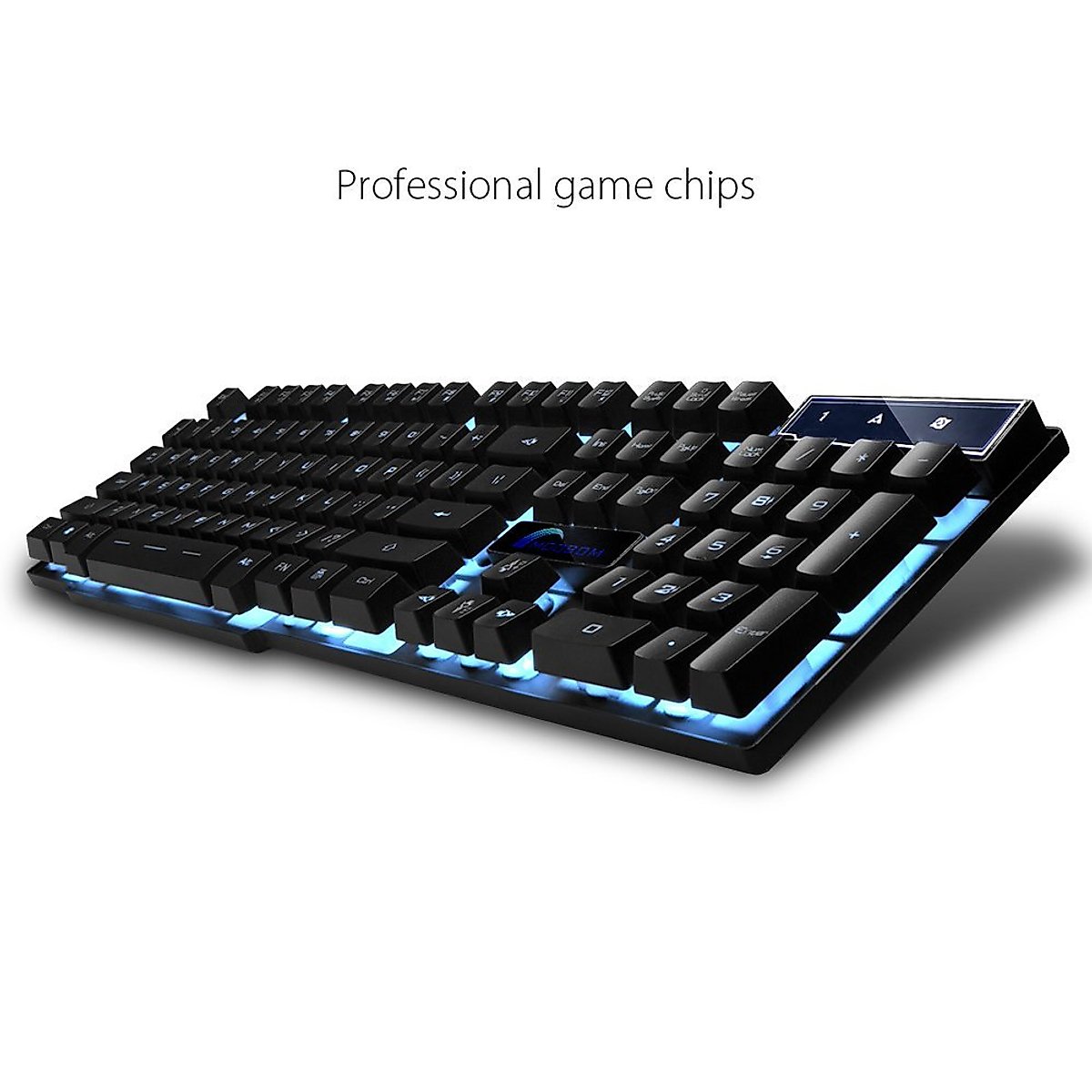 Moobom DB-A8 Mechanical Feel Gaming Keyboard, LED Three Color Backlit USB Wired Game Keyboard