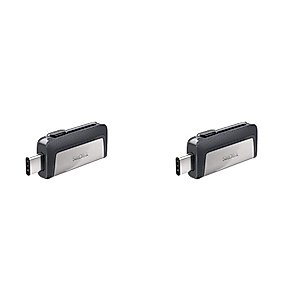 SanDisk 64GB Ultra Dual Drive USB Type-C - USB-C, USB 3.1 - SDDDC2-064G-G46, Grey/Silver & 32GB Ultra Dual Drive USB Type-C - USB-C, USB 3.1 - SDDDC2-032G-G46