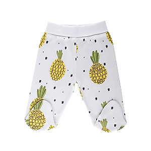 0-3M Unisex Baby Layette Set Neutral Baby Clothes Baby Gift Sets for Girl and Boy 5-Piece Pineapple Pattern 0 Cotton By Yellow 0-3 months B-01 Yellow