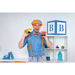 Blippi Mini Vehicle, Including Dump Truck and Monster Truck, Each with a Character Toy Figure Seated Inside - Zoom Around The Room for Free-Wheeling Fun - Perfect for Young Children