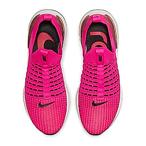 Nike React Phantom Run Flyknit 2 DQ7649-600 Pink-Black Women's Running Sneakers 8.5 US, Pink Prime/Phantom/Habanero Red/Black