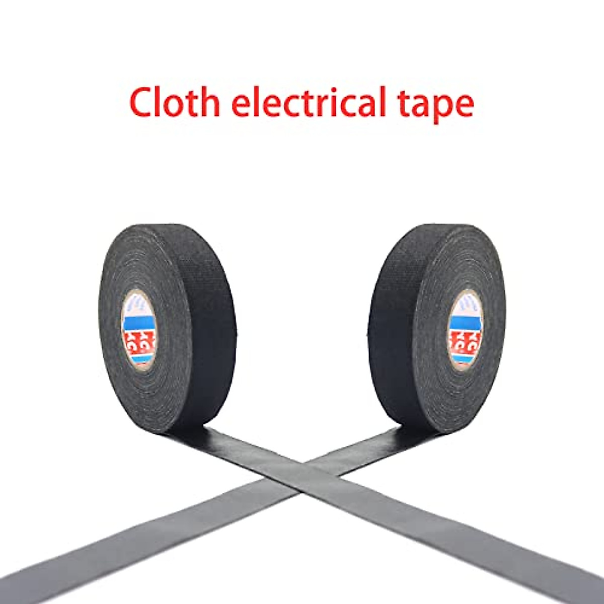 4Pcs 1in Wire Loom Harness Tape,High Temp Wiring Loom Harness Self-Adhesive Felt Cloth Tape for Automotive Electrical Wrap Protection Noise Damping Cable Fixed 25mm×25