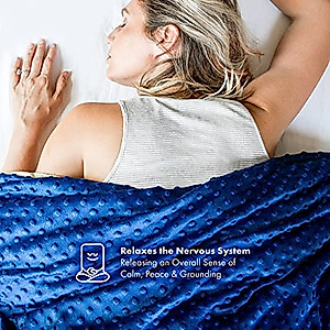 Harkla Kids Weighted Blanket - 15lb Bamboo Cooling Weighted Blanket for Kids - Washable Minky Cover and Glass Beads Filled Weighted Inner - Designed for Sensory Seekers Weighing 90lb to 150lb