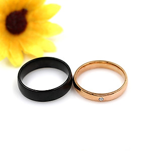 Uloveido Stainless Steel Couples Rings for Men Women His and Her Promise Wedding Band Rings for friend friend Y1783（Men, Size 9