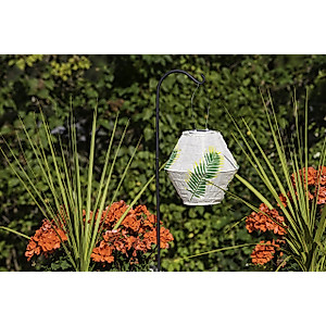 Allsop Home & Garden 31861 Soju Canvas Green Palm Solar Lantern,