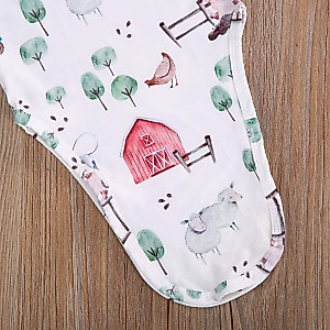 CIYCUIT Farm Animal Baby Stuff Knotted Clothes Newborn Coming Home from Hospital Outfit 0-6 Months