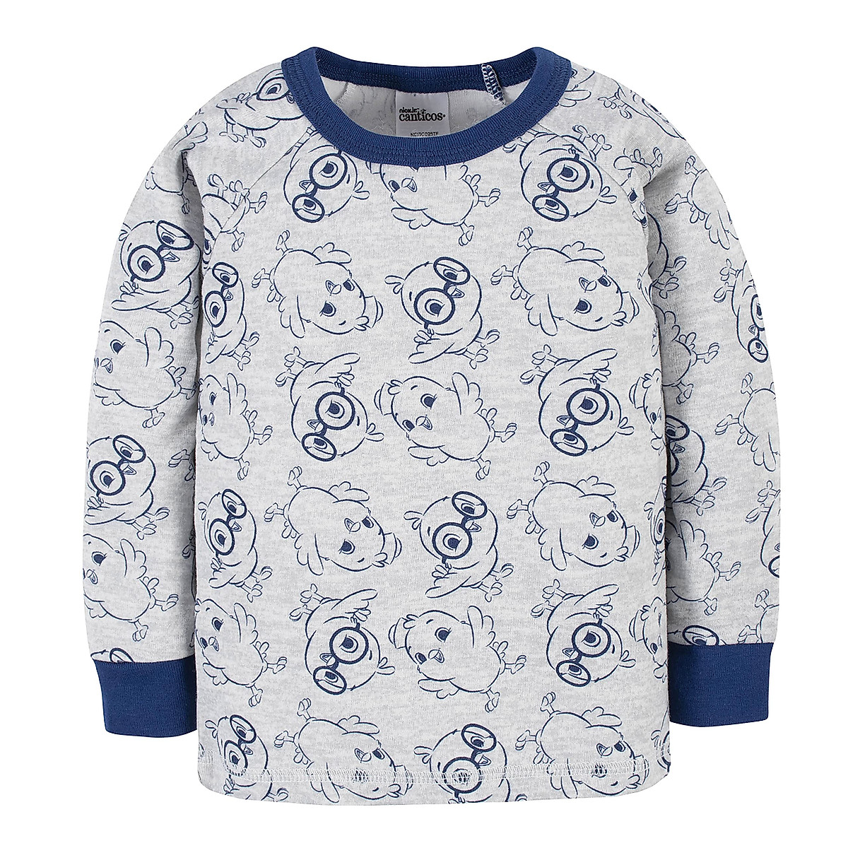 Canticos Unisex-Baby Boys' 4-Piece Snug Fit Cotton Pajamas, Grey, 18 Months