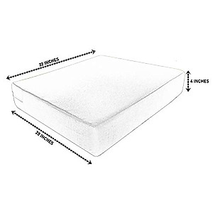 CozyLounge Indoor Outdoor Water Repellent High UV Resistant Patio Chair Cushion Cover (22"x20"x4" (4 Covers), Serenity Teal)