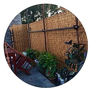 LJIANW Sun Shade Sail, Natural Garden Fence Screening Reed Roll Peeled Reed Fence Garden Privacy Fence Wind Break Screening Wall Roll, 23Sizes (Color : Brown, Size : 1.3x1m)