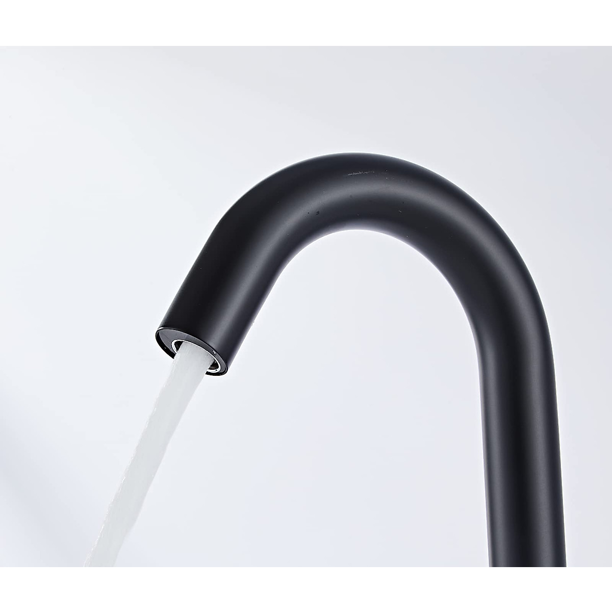 Automatic Bathroom Faucet Touchless Sensor Black Kitchen Faucet Medium Touch-Free Electric Motion Infrared Touchfree Faucet Bar Public Sink Faucet Aerator Spout Commercial AC/DC Power