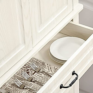 HOMCOM 71" Freestanding Kitchen Pantry with 4 Doors, and 2 Large Cabinets, Tall Storage Cabinet with Wide Drawer for Kitchen Dining Room, White