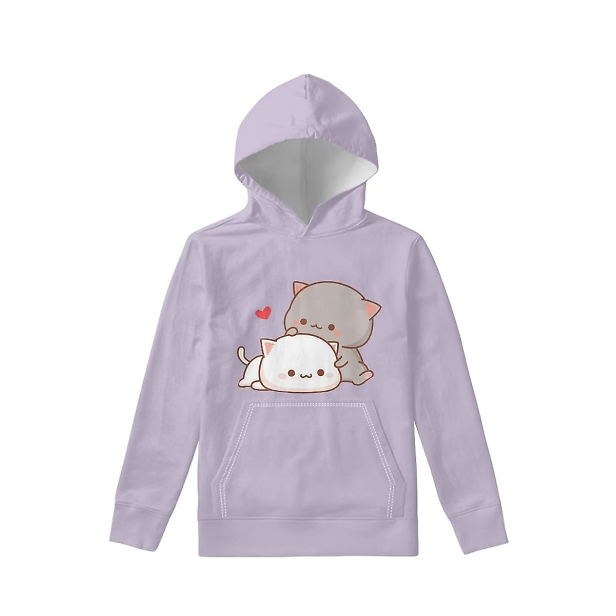 WELLFLYHOM Cat Hoodies for Girls 11 12 13 Years Old Teens Cute Kids Clothes Sweatshirts Hooded Jumper Pullover with Pocket Outfits Tops Fall Winter Jackets Sweater Purple