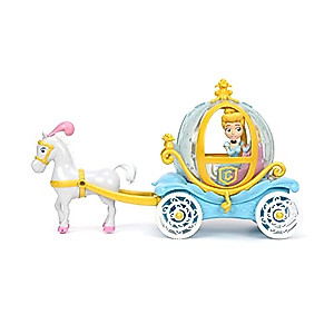 Jada Toys Disney Princess Cinderella Horse-Drawn Carriage RC Radio Control Vehicle, Toys for Kids