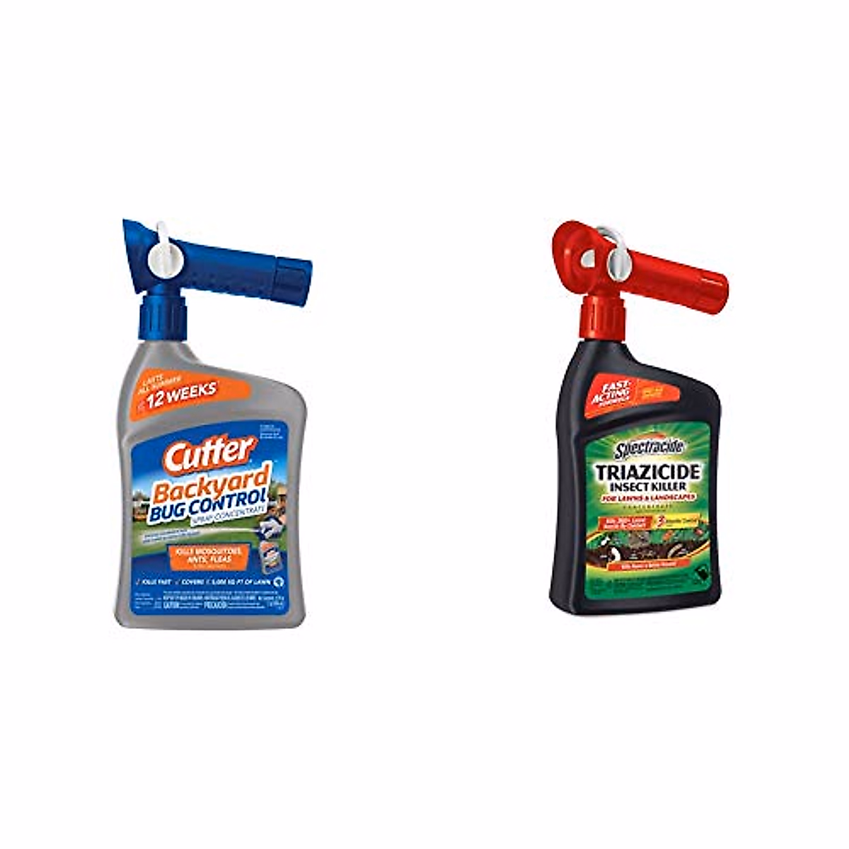 Spectrum Brands 61067 HG-61067 32Oz Rts Bug Free Spray, Hose, Silver Bottle & Spectracide Triazicide Insect Killer for Lawns & Landscapes Concentrate, Ready-to-Spray, 32-Ounce