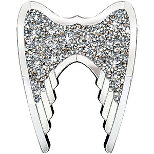 ZOLAPI Guardian Angel Wing,Crystal Rhinestone Diamond Glass Mirror,Heavenly Wings for Home Decor,Perfect Wall Decoration for Bedroom/Living Room/Hallway(16”x20”x1”)