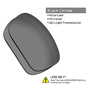 SmartVLT Men's Black Chrome Replacement Lenses for Oakley Scalpel OO9095 Sunglass