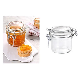 Approx 7 Oz Bormioli Fido brand Terrine Small Hermetic Canning Storage Jar - 2 Pcs