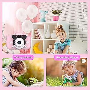 Spturn Kids Camera, 1080P HD Camera for Kids with 32 GB Card, 20MP Kids Digital Camera for Girls Boys Children Age 3-12 Year Old, Perfect Christmas Birthday Festival Gifts for Toddler (Pink)