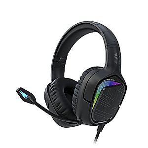 Black Shark Gaming Headset for PC, PS4, PS5, Xbox, Switch, All-in-1 Gaming Headphones with Ultra-Clear Bendable Mic, 50mm Dynamic Drivers, Noise Isolation Ear Cushions, in-line Controls - Goblin X1