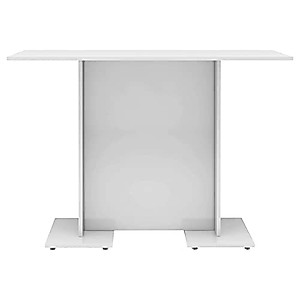 vidaXL Dining Table Home Indoor Kitchen Dining Room Living Room Office Dinner Dinette Table Desk Furniture High Gloss Black Engineered Wood