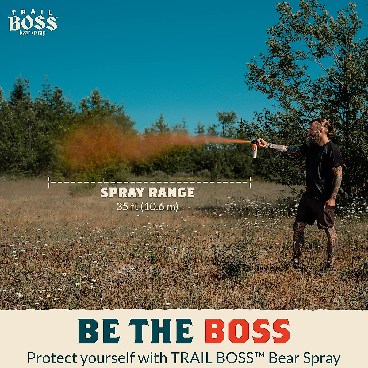 Bear Spray for Hiking and Outdoor Protection - 35 Foot Range Bear Deterrent (13.4 Ounce)
