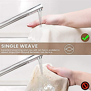 Precut Cheesecloth, 15 x 15'' 4 Pack, Grade 100, Ultra Fine for Straining & Cooking, 100% Unbleached Cotton Cheese Cloth for Making Cheese