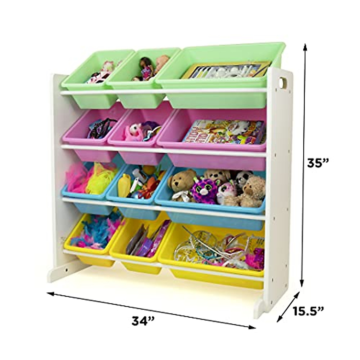 Humble Crew, White/Pastel Kids' Toy Storage Organizer