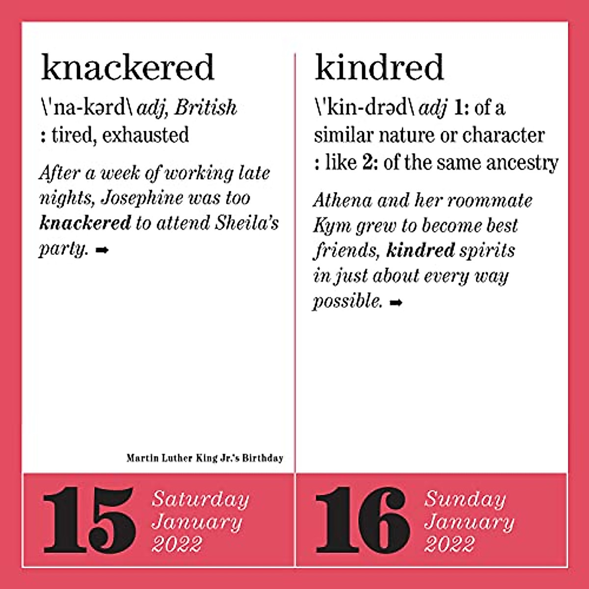 365 New Words-A-Year Page-A-Day Calendar 2022: For Students, Writers, Crossword Fanatics and Lovers of Language