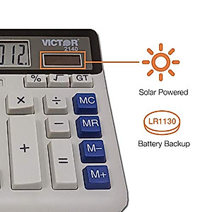 Victor 2140 Desktop Business Calculator, 12-Digit LCD