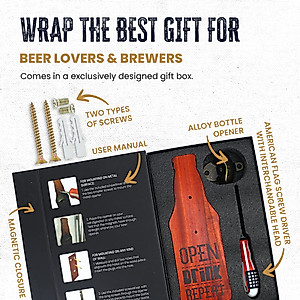 Beer Bottle Opener Wall Mounted Limited Edition, Man Cave Accessories, Beer Opener, Magnetic Bottle Opener, Wall Mount Bottle Opener, Man Cave Stuff, Bar Decor, Christmas gift for beer lover