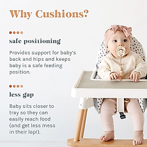 Yeah Baby Goods Cushion Cover for The IKEA ANTILOP Highchair (Black Painted Dots-Cover Only)