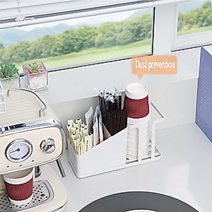 BunnyCare Coffee & Tea Station Organizer,Coffee Station Organizer,Tea Bag Organizer,Coffee Pod Holder,Paper Cups Holder,Condiment Organizer For Kitchen,Bathroom Counter,Coffee Bar (Black)