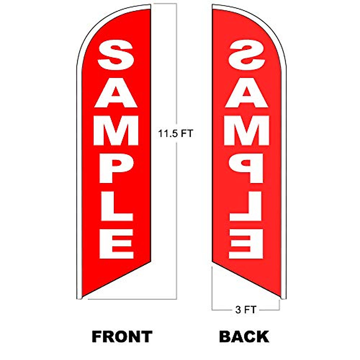 4 less Co OFFICIAL STATE INSPECTION STATION Swooper Feather Flag Windless Banner Sign 3x11.5 ft Tall (Flag Only) yz