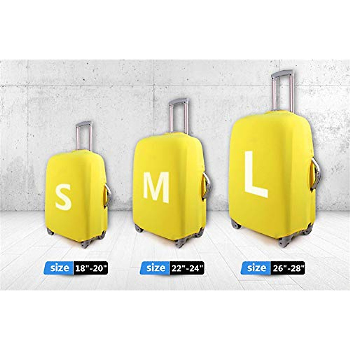 BIGCARJOB Travel Dust-proof Suitcase Cover Sunflower Print Clear Luggage Cover Protector Tsa Approved for 26-28inch