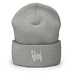 Westie Beanie, Westie Dog hat, Embroidered Unisex Beanie hat, west Highland White Terrier hat, Westie Gifts.