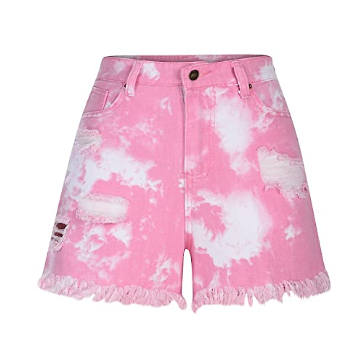 oelaio My Orders Placed Vacation 2023 Girls Shorts Swimsuits for Women Pants Hole Pocket Denim Teen Girls Casual Jeans Shorts Fashion Tie-Dye Bottom