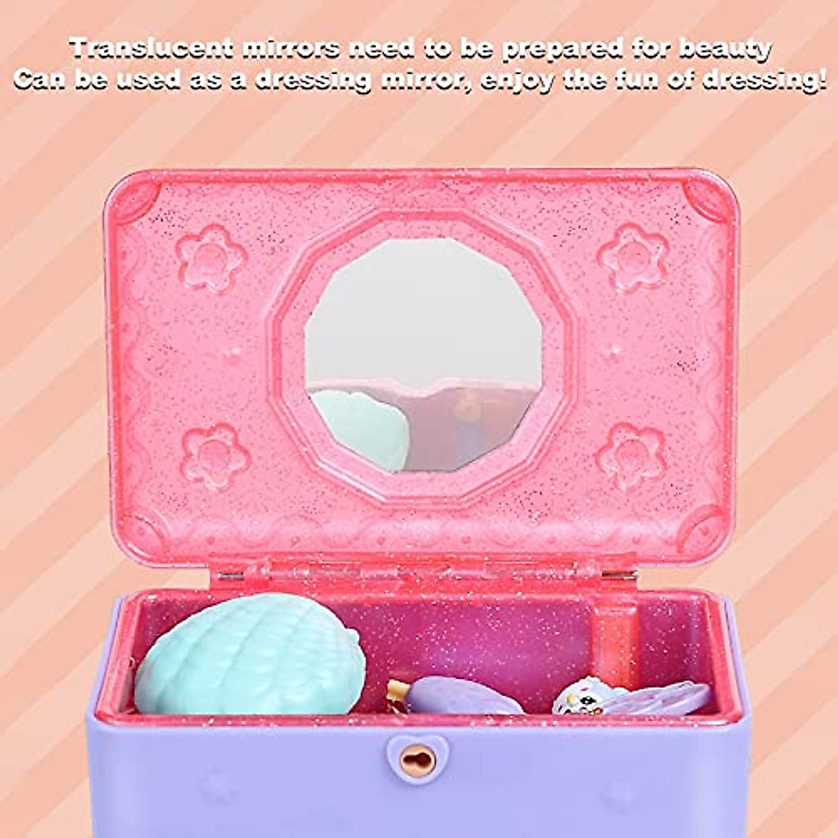 Walbest Toy, Jewelry Box Lovely Large Capacity Plastic Cartoon Treasure Chest for Gift Treasure Box