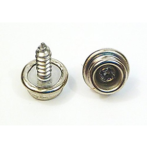 Boat Canvas Snaps 3/8" Inch Diameter, 8 x 3/8" Screw (20 Pack), Stainless Steel Corrosion Resistant Deep Cut Drive Coarse Thread Screw, by Bolt Dropper