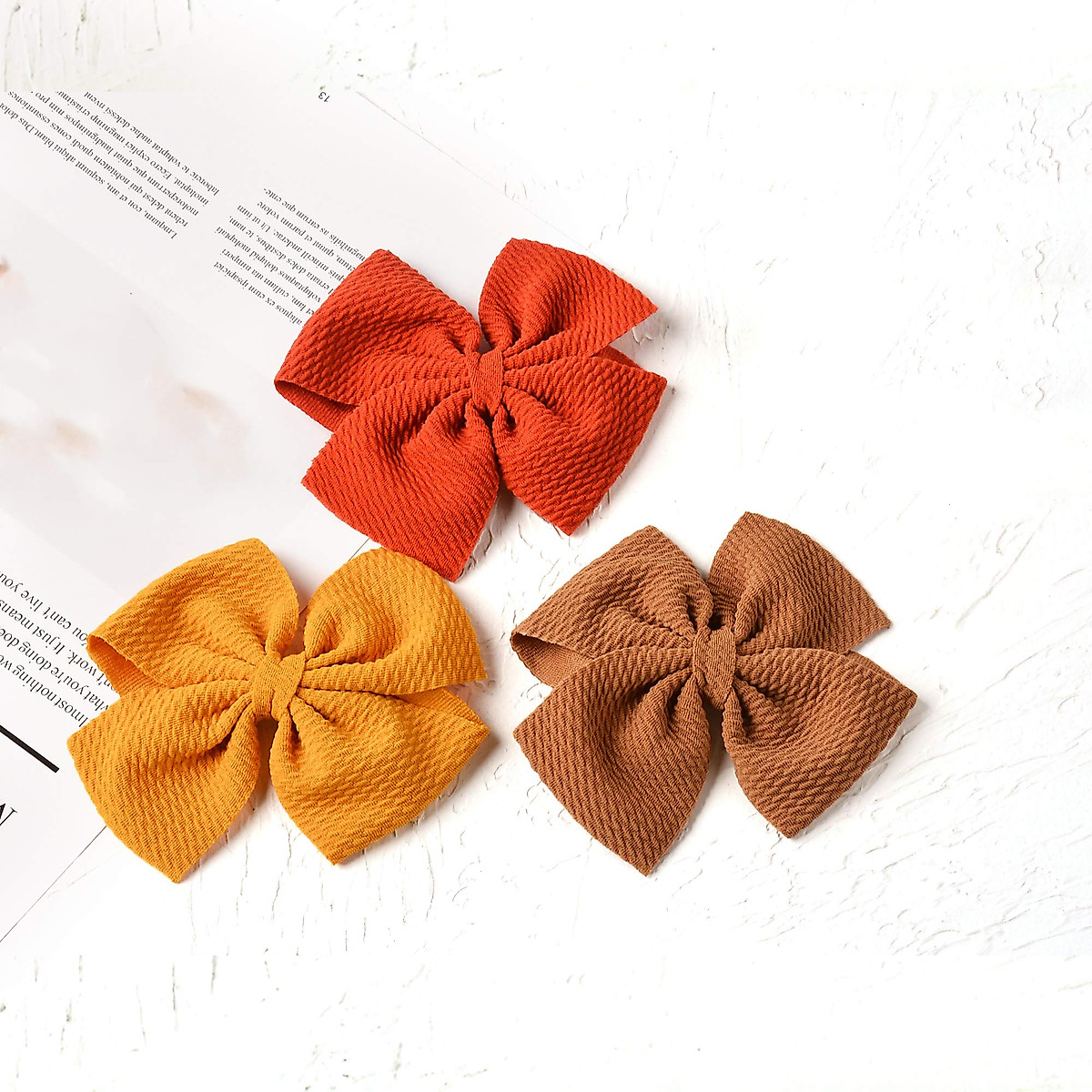 Prohouse 30 PCS Baby Girls Hair Bows Clips Barrettes Waffle Hair Accessories with Alligator Clip for Babies Girl Infant Toddlers Kids Teens