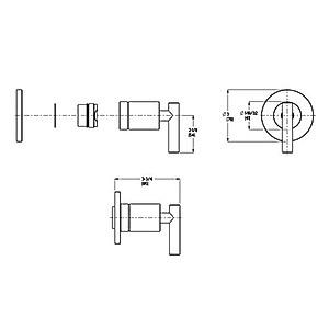 Pfister Contempra 1-Handle Diverter Trim Matte Black (Valve not included) 016NC1B