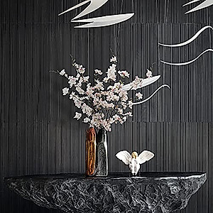 LESING 4pcs Cherry Blossom Flowers Artificial, Fake Silk Cherry Blossom Branches Tall Peach Blossom Flower Stems Arrangement for Wedding Home Office Party Decoration (Light Pink -1)