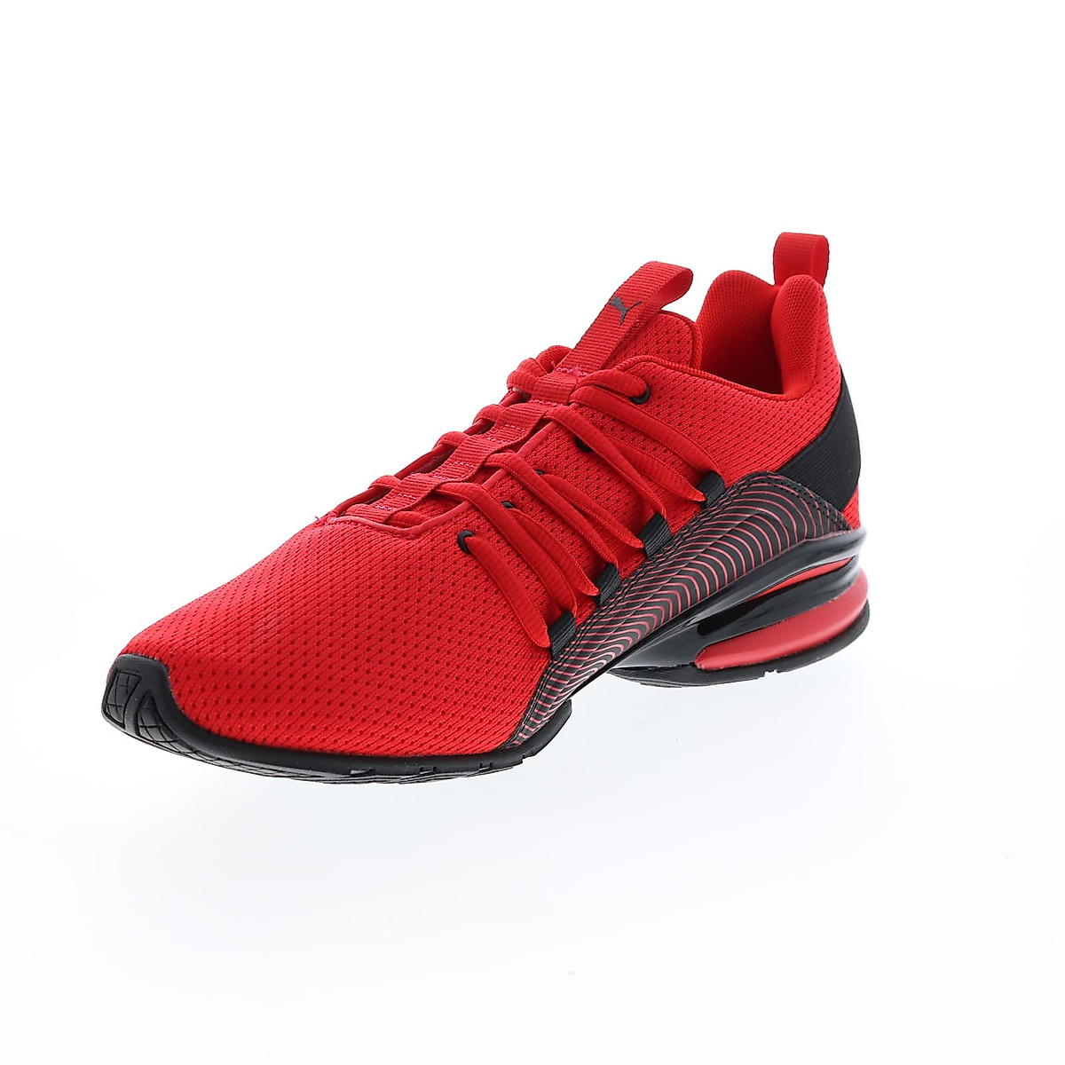 Puma Men's Axelion Interest Stripe Running Shoe High Risk Red/Puma Black 9.5