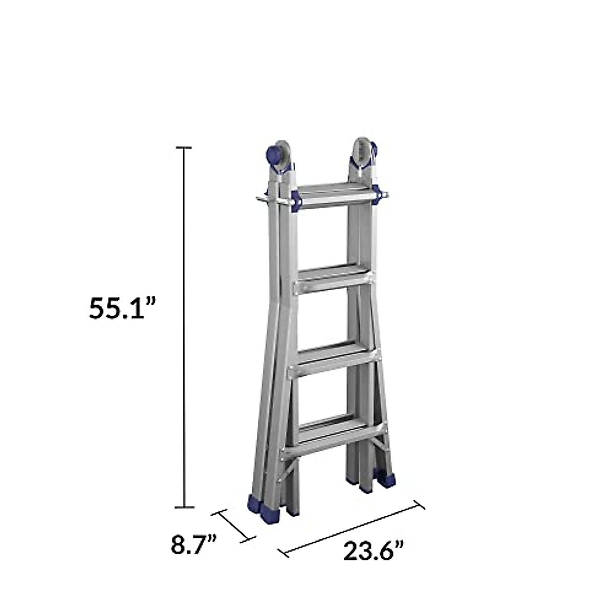COSCO 18ft Reach Height Aluminum Multi-Position Ladder ,300 lb. Load Capacity Type IA Duty Rating