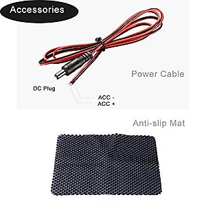 4.3" Car Auto Foldable Monitor LCD Screen Dash Stand 3M Sticker 12-24V Input Universal for Truck Auto 2 RCA Video Channels for Backup Camera/Rear View/DVD/Media Player