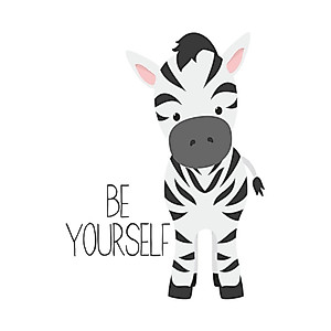 Safari Animals Motivational Nursery Art Print Set of 4 - Elephant Giraffe Zebra Lion - Multiple Sizes