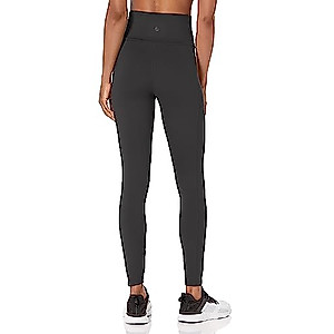 Danskin Women's Studio Cross Waist Full Length Leggings, Black Salt, Medium