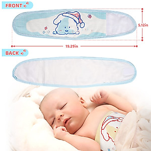 Liitrton 4 PCS Cartoon Pattern Cotton Baby Infant Umbilical Cord Belly Band for 0-12 months (Random Color, Cute Dog)