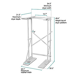 BLACK+DECKER BWDS Washer Dryer Stacking Rack Stand, White