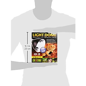 Exo Terra Light Dome, Aluminum UV Reflector Lamp for Reptile Terrariums, 5.5 Inches