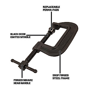 Wilton 106 Heavy-Duty C-Clamp, 5-3/4" Opening, 2-1/2" Throat (14156)